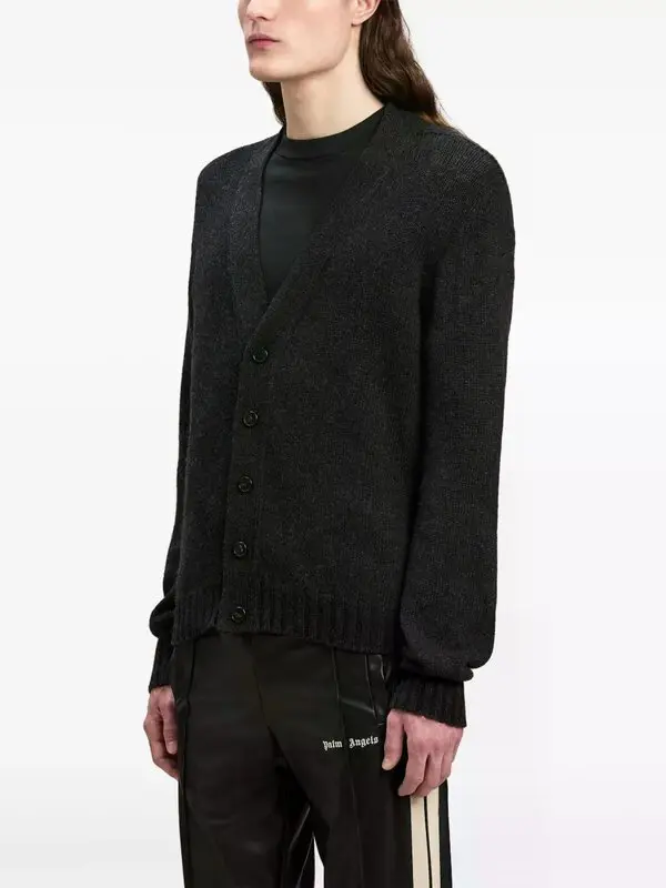 Palm Angels Logo Intarsia V-neck Cardigan