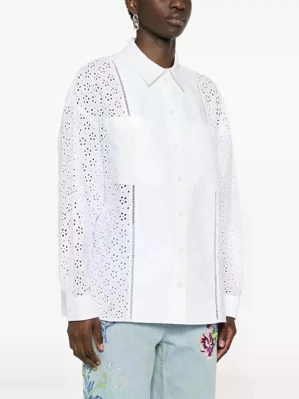 Kenzo Broderie Anglaise Cotton Blend Shirt