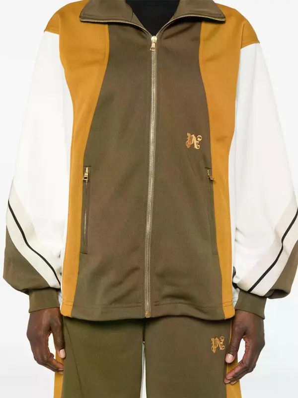 Palm Angels Monogram-embroidered Colourblock Track Jacket