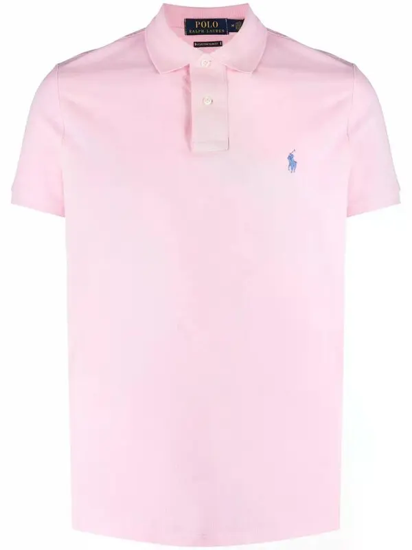 Polo Ralph Lauren Embroidered-logo Short-sleeved Polo Shirt - Pink