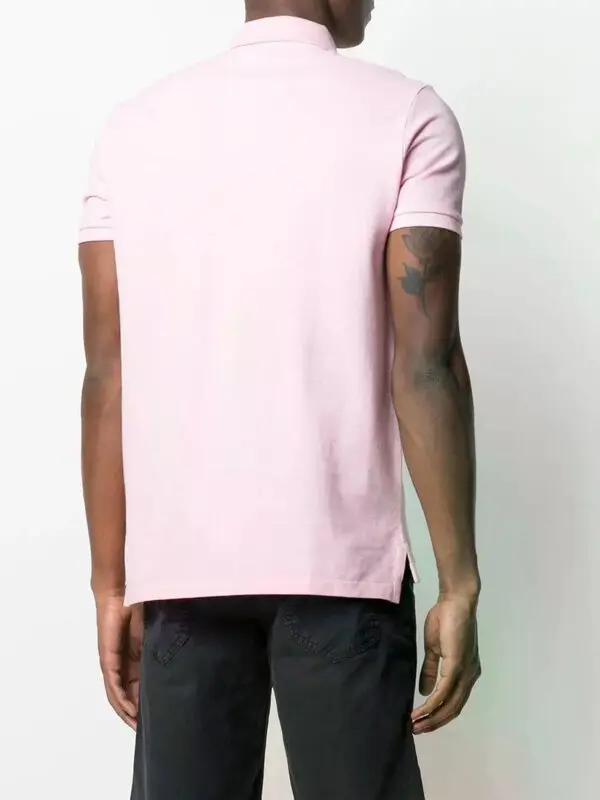 Polo Ralph Lauren Embroidered-logo Short-sleeved Polo Shirt - Pink