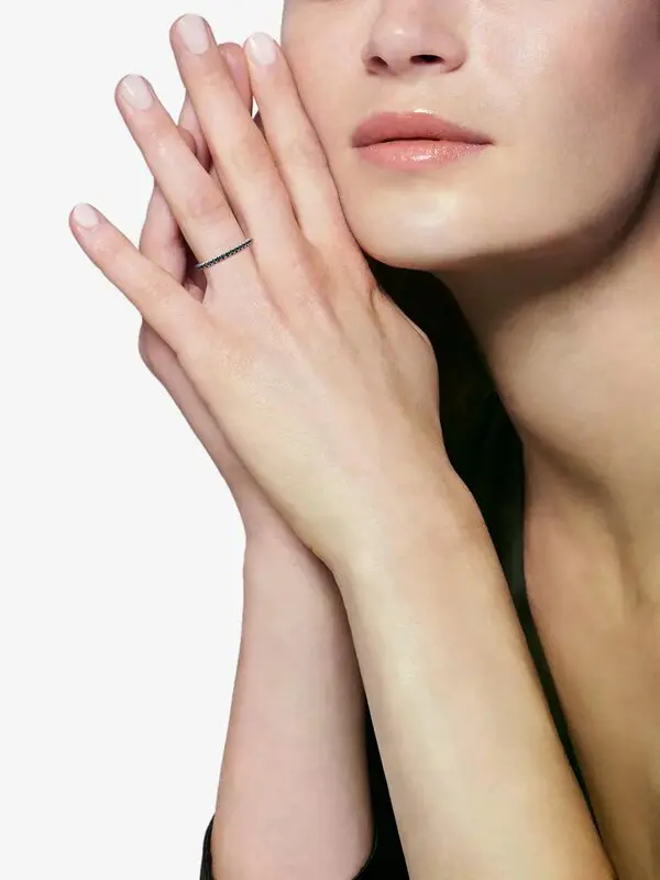 Kwiat 18kt White Gold Black Diamond Band Ring