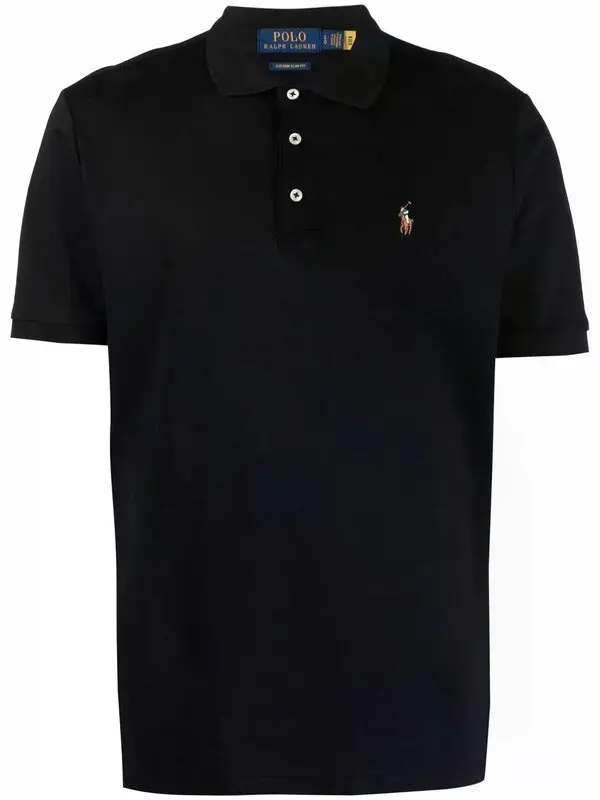 Polo Ralph Lauren Embroidered Jersey Polo Shirt - Black