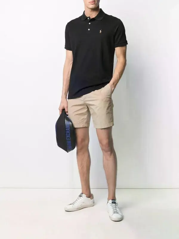 Polo Ralph Lauren Embroidered Jersey Polo Shirt - Black