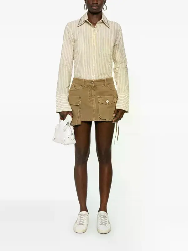 GOLDEN GOOSE Crystal-embellished Striped Shirt