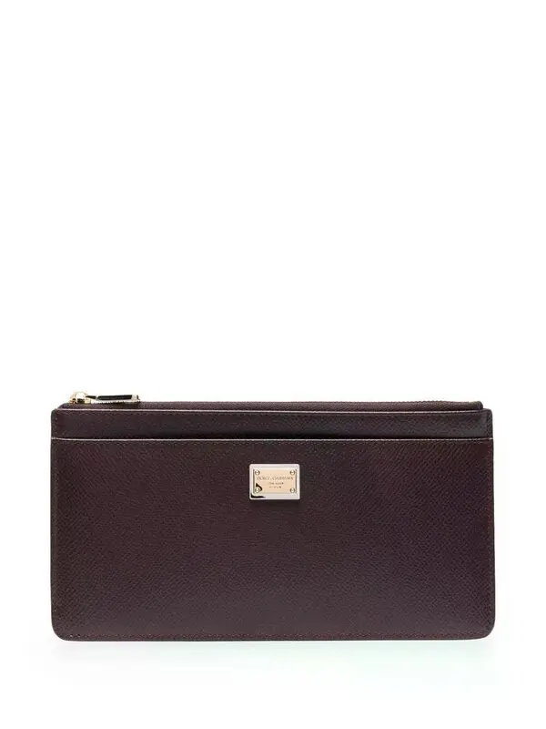Dolce & Gabbana Logo-tag Zip-up Card Holder - Red