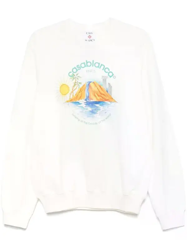 Casablanca Oasis Sweatshirt - White