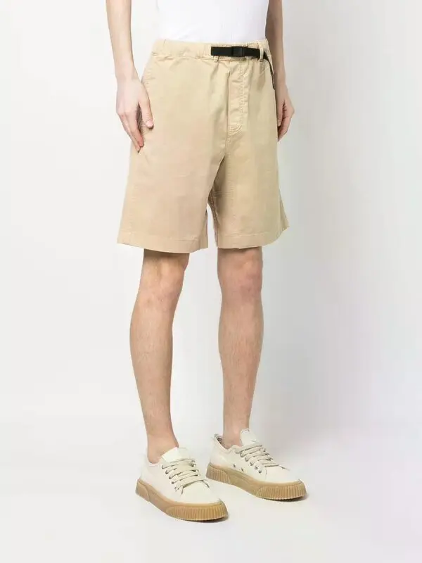 Woolrich Belted Cotton Shorts - Neutrals