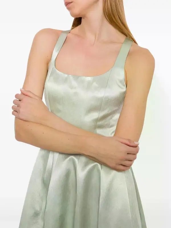 Philosophy Di Lorenzo Serafini Satin Midi Dress - Green