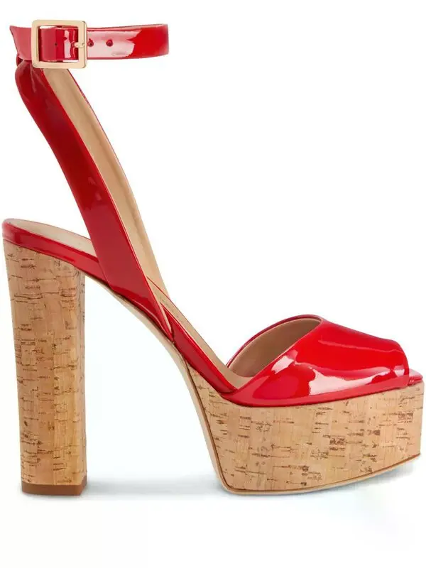 GIUSEPPE ZANOTTI Betty Platform Sandals - Red