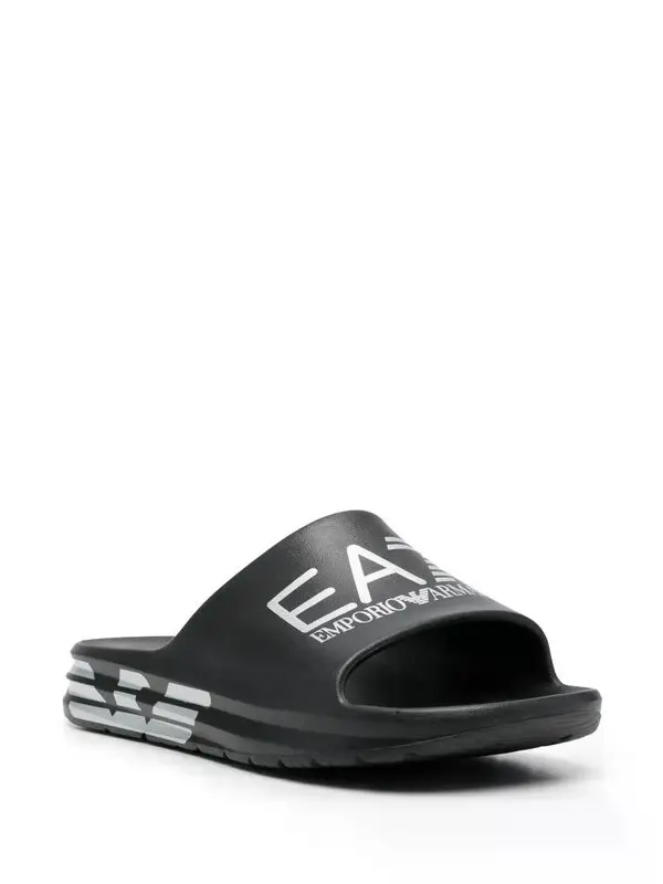 EA7 Logo Print Slip-on Slides