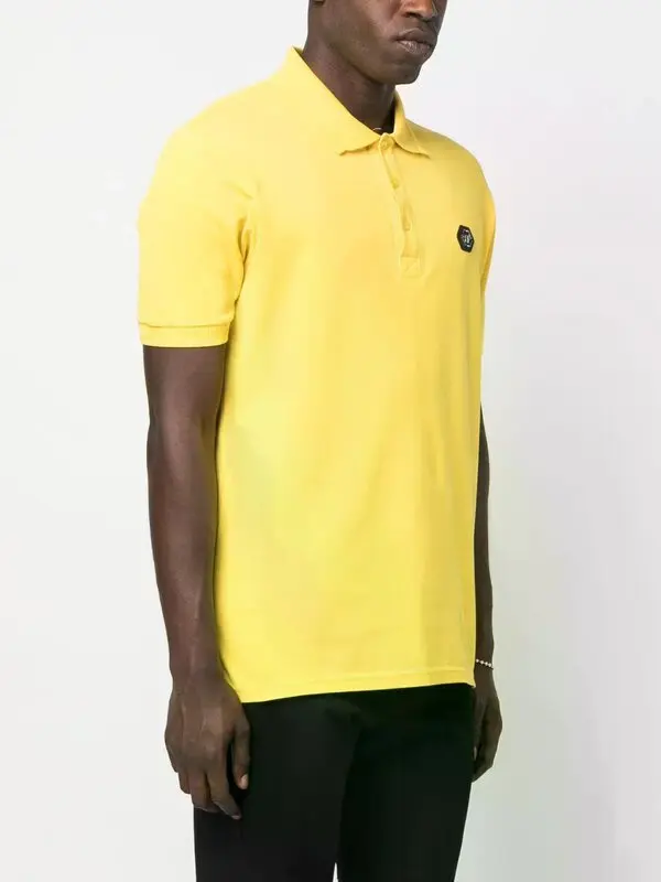 Philipp Plein Logo-print Short-sleeved Polo Shirt - Yellow