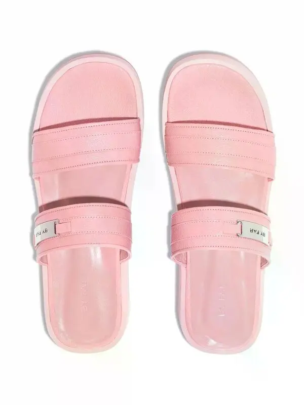 By Far Easy Leather Sandals - Pink