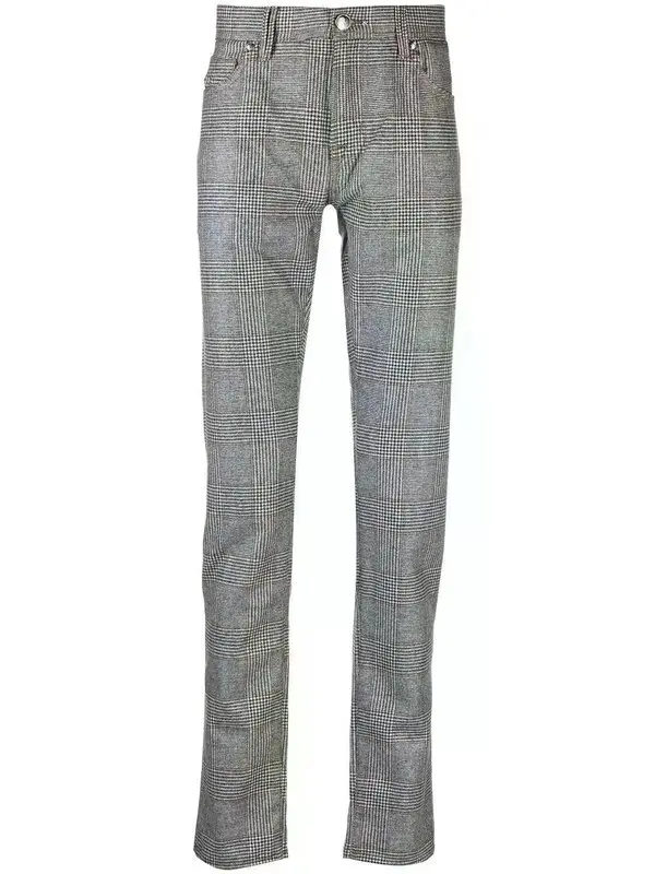 TRAMAROSSA Checked Straight-leg Trousers - Neutrals