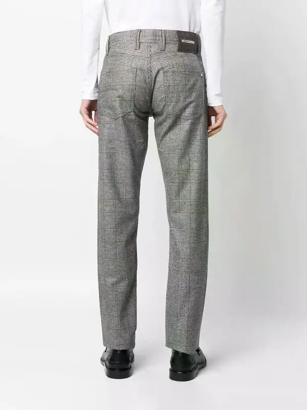 TRAMAROSSA Checked Straight-leg Trousers - Neutrals