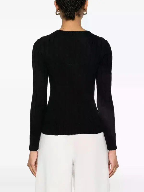 Polo Ralph Lauren Cable-knit Crew Neck Sweater - Black