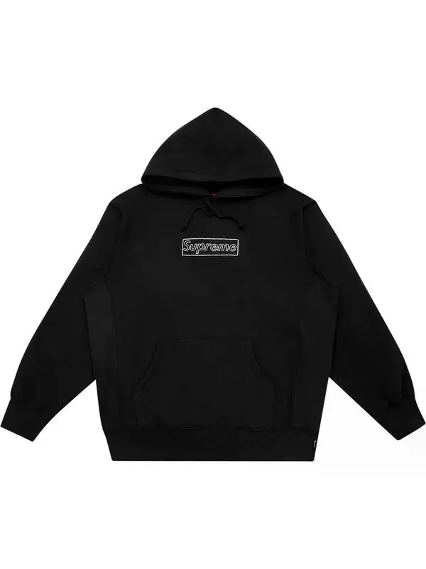 Supreme Kaws Chalk Logo Hoodie - Black