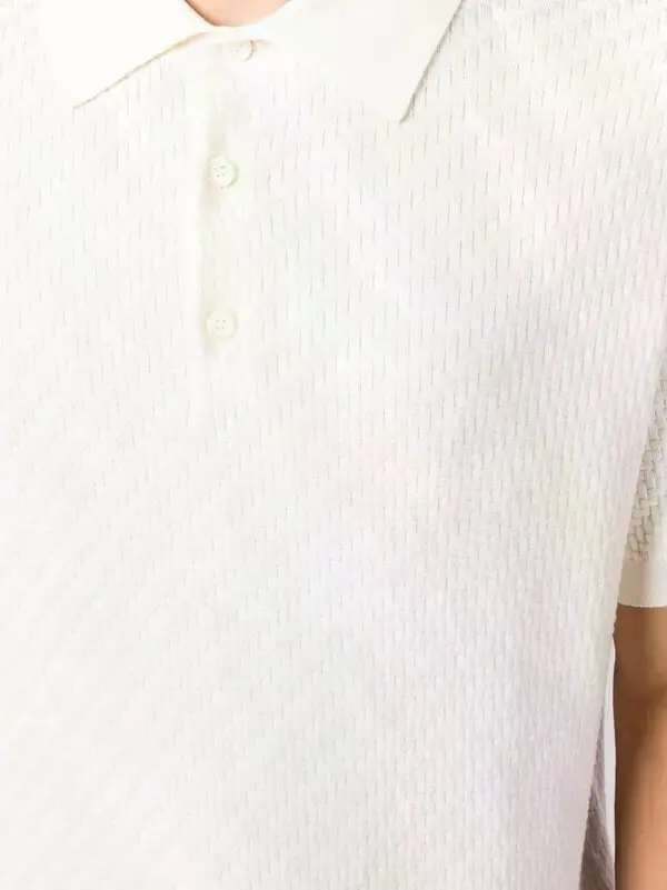 Brioni Ribbed-knit Polo Shirt