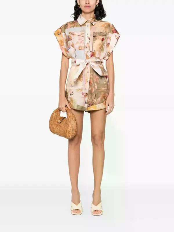 Zimmermann Ascension Playsuit - Neutrals