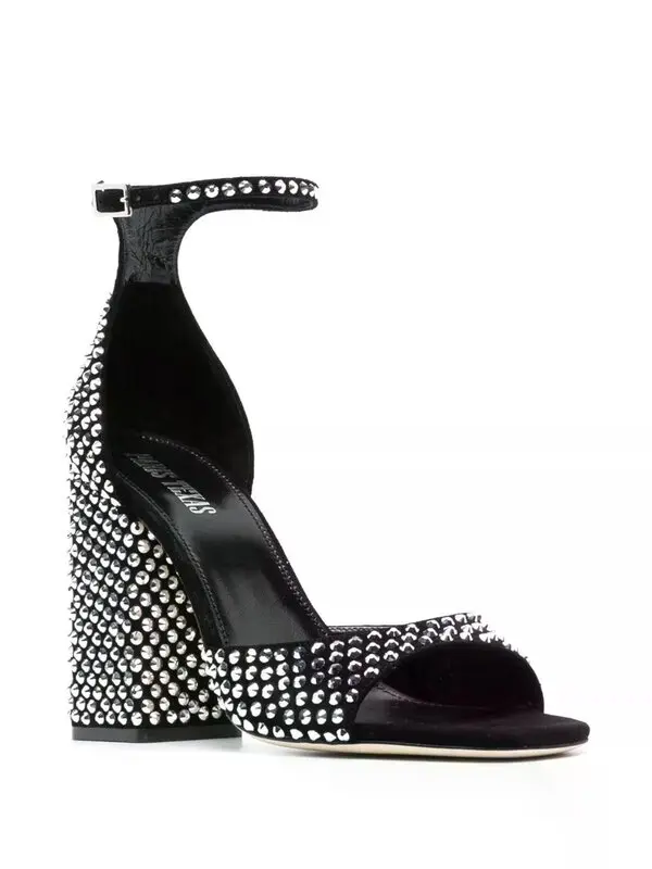 Paris Texas Holly Fiona Crystal Embellished Suede Sandals