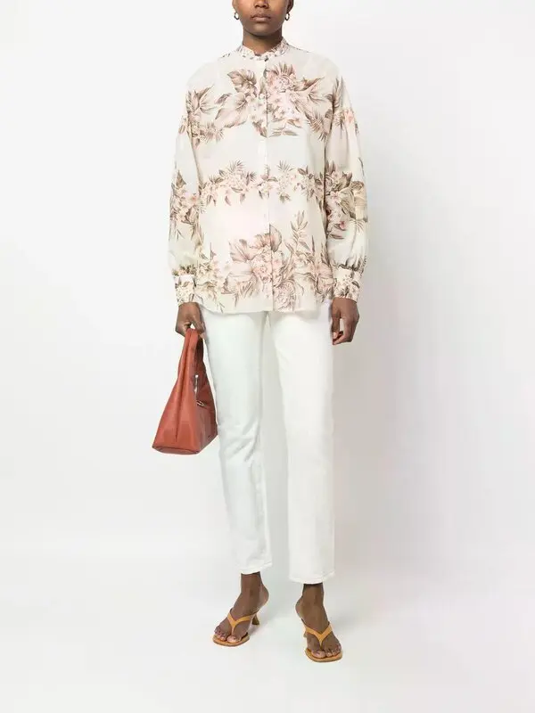 TWINSET Floral Print Cotton Shirt