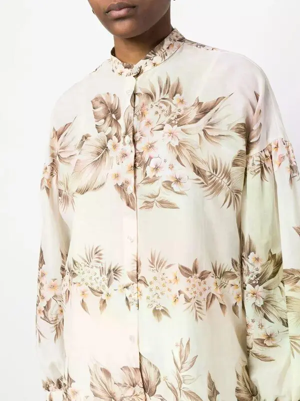 TWINSET Floral Print Cotton Shirt