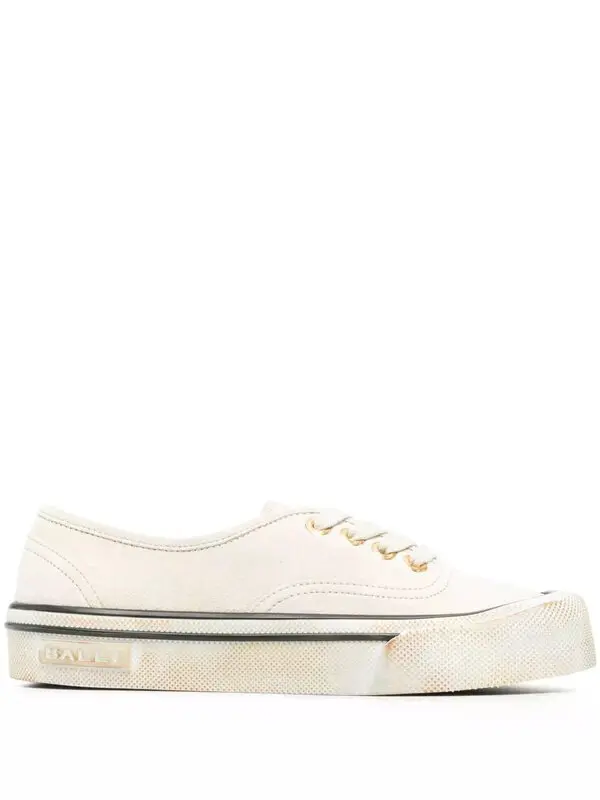 Bally Faded Suede Low-top Sneakers - Neutrals