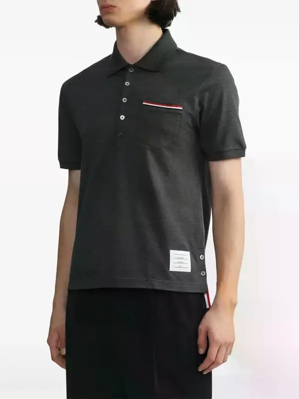Thom Browne Rwb Pocket Trim Piqué Polo