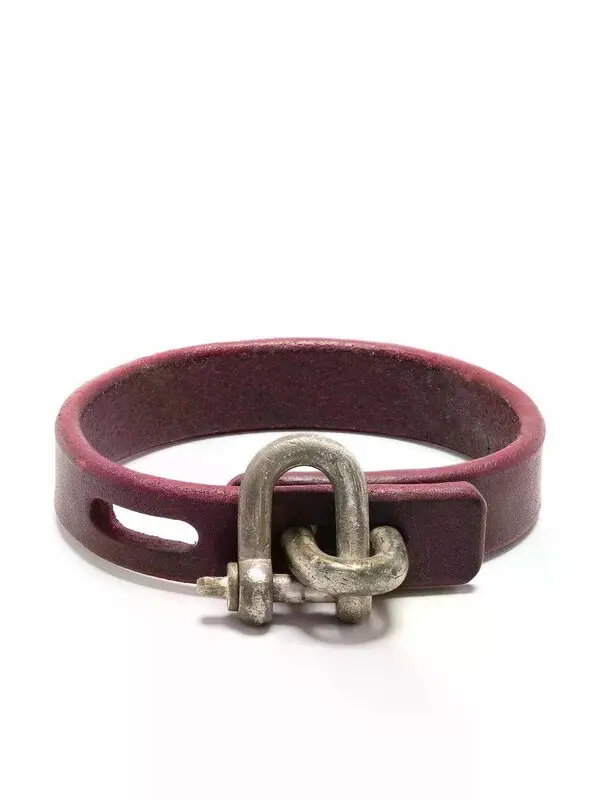 PARTS OF FOUR Restraint Charm Thin Bracelet - Red