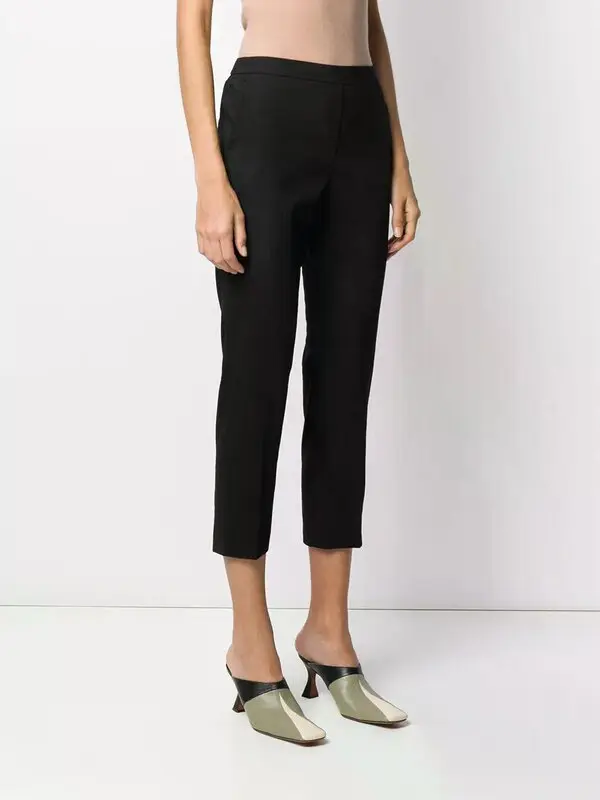Theory Tailored Cropped Trousers - Black