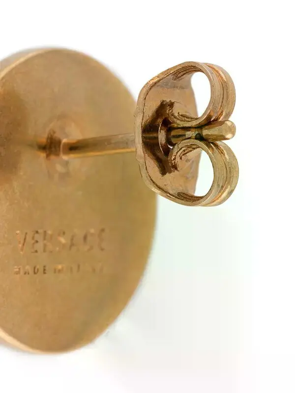 Versace Medusa Motif Stud Earrings - Gold