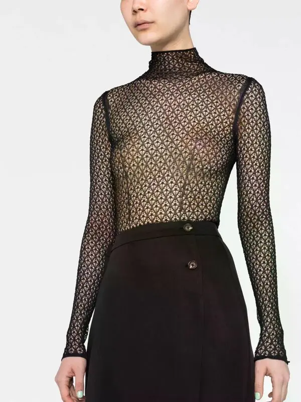 Khaite Fena Diamond-lace Bodysuit