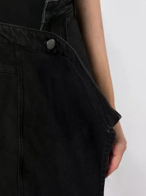 Goen.j Denim Asymmetric Skirt - Black