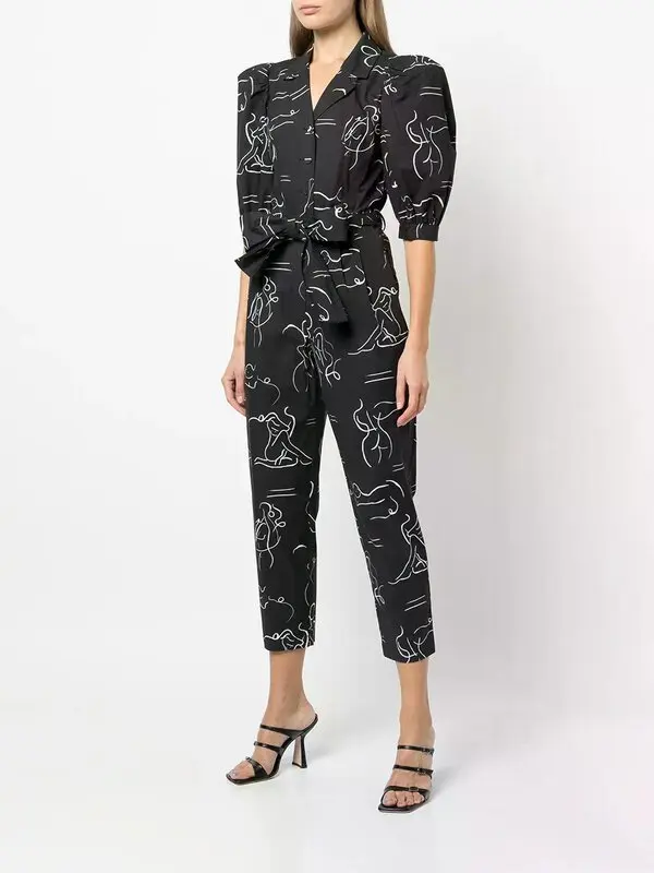 Lhd Illustration-print Jumpsuit