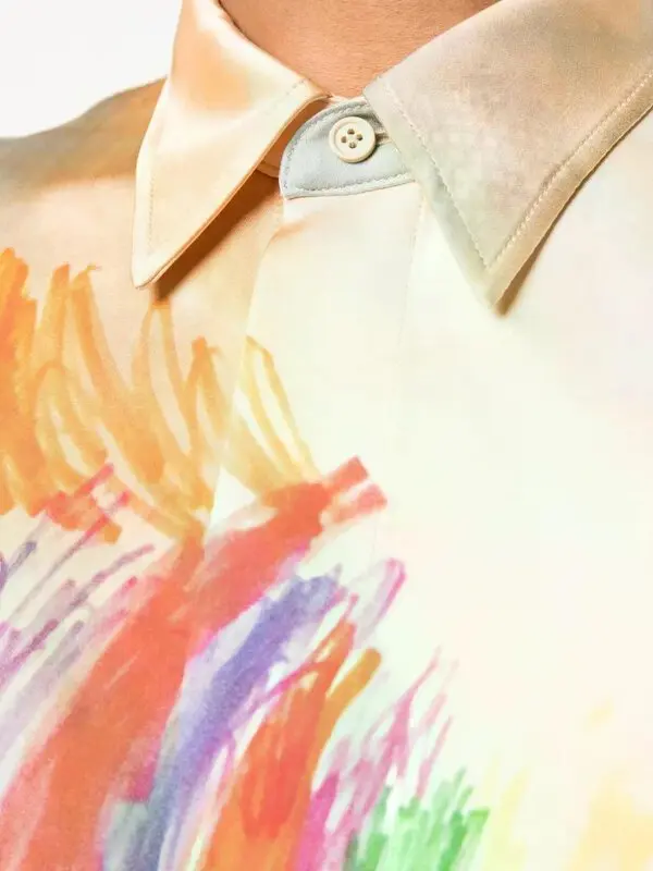 Off-White Cartoon-print Short-sleeved Shirt