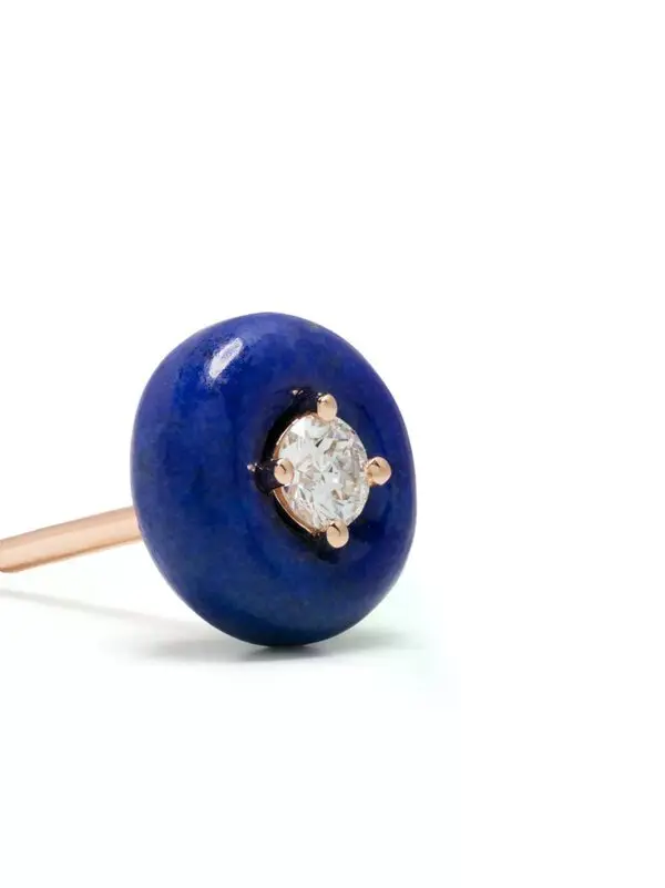 Fernando Jorge 18kt Rose Diamond And Lapis Lazuli Stud Earrings