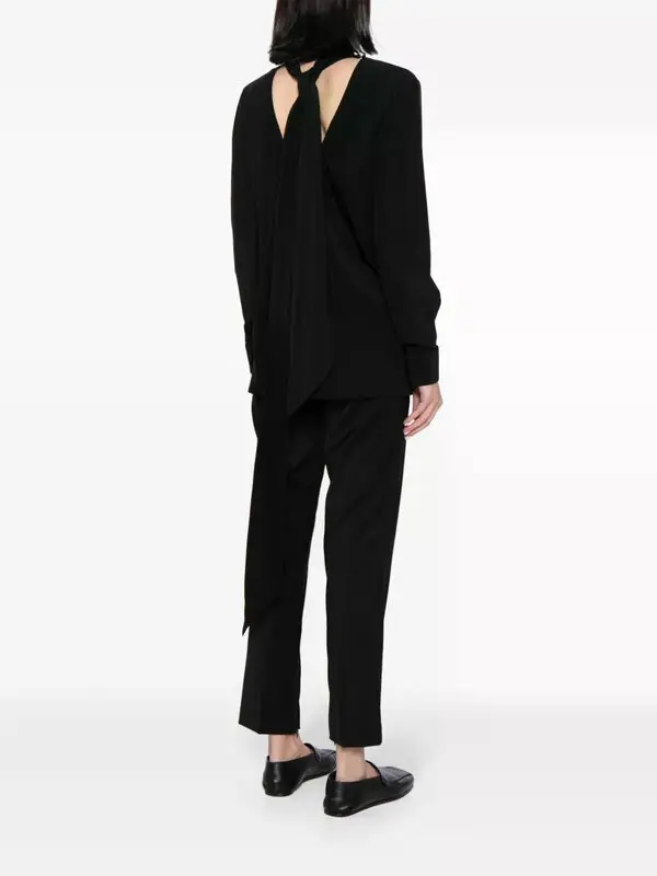 Helmut Lang Silk Detachable Scarf Blouse