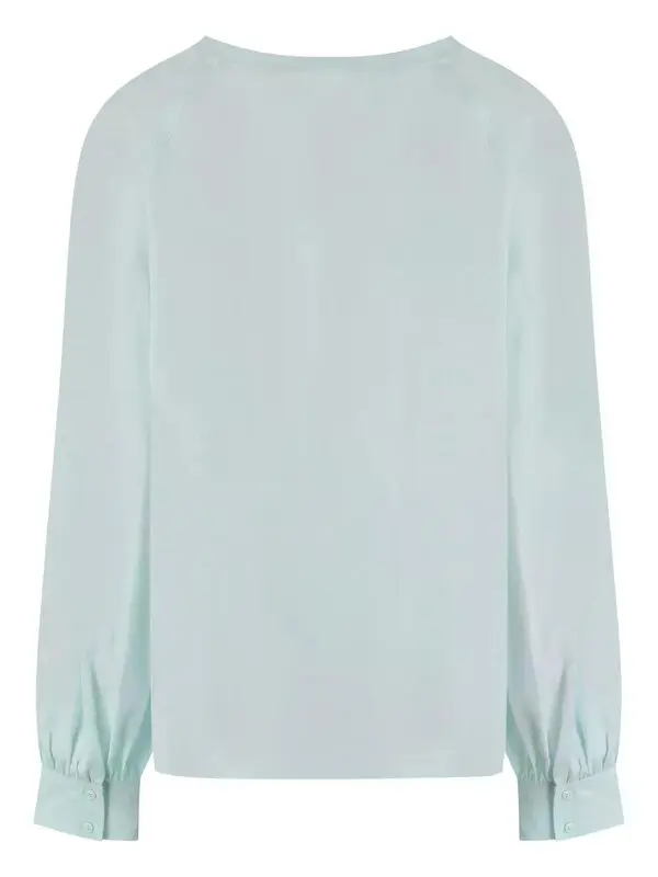 St. John Silk Blouse With Bow Detailing
