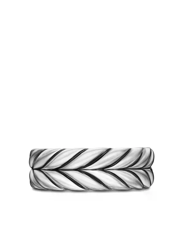David Yurman Sterling Chevron Band Ring - Silver