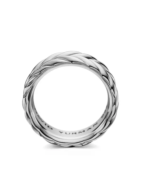 David Yurman Sterling Chevron Band Ring - Silver