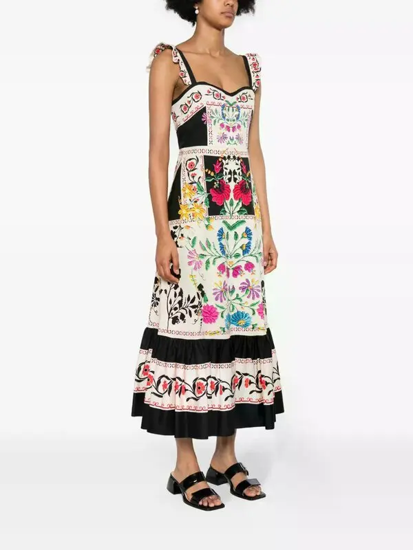 La DoubleJ Gingerbread Floral Maxi Dress - Neutrals