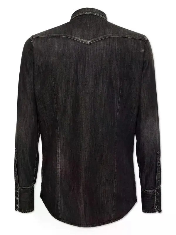 Dsquared2 Washed-denim Shirt - Black
