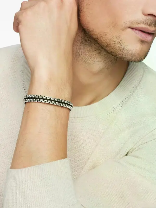 David Yurman Sterling Woven Box Chain Bracelet