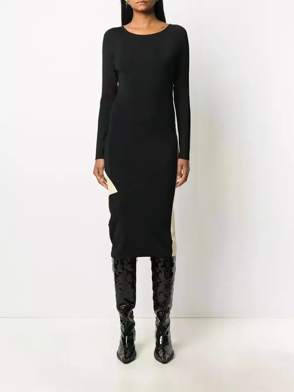 Off-White Ribbed-knit Dress