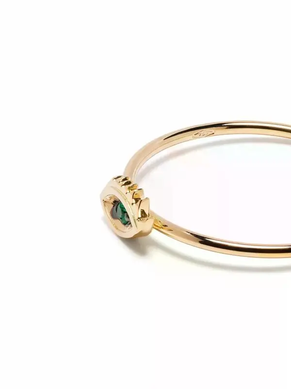 Delfina Delettrez 18kt Yellow Micro-eye Emerald Ring