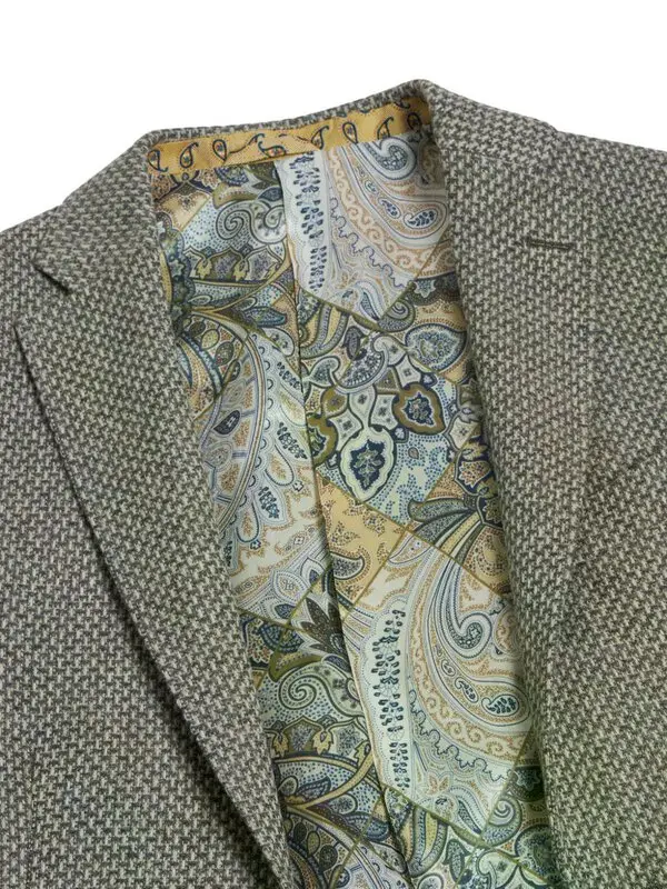 Etro Single-breasted Wool Blazer - Grey