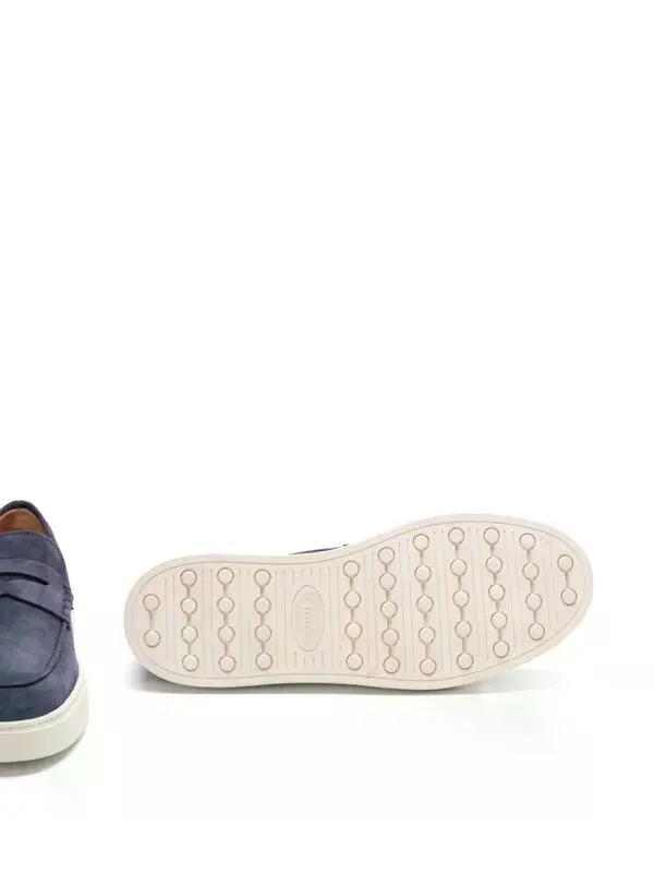 TOD'S Suede Penny Slot Loafers - Blue