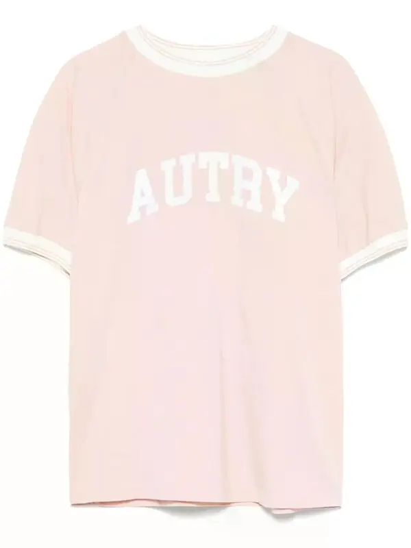 AUTRY Logo-print T-shirt - Pink