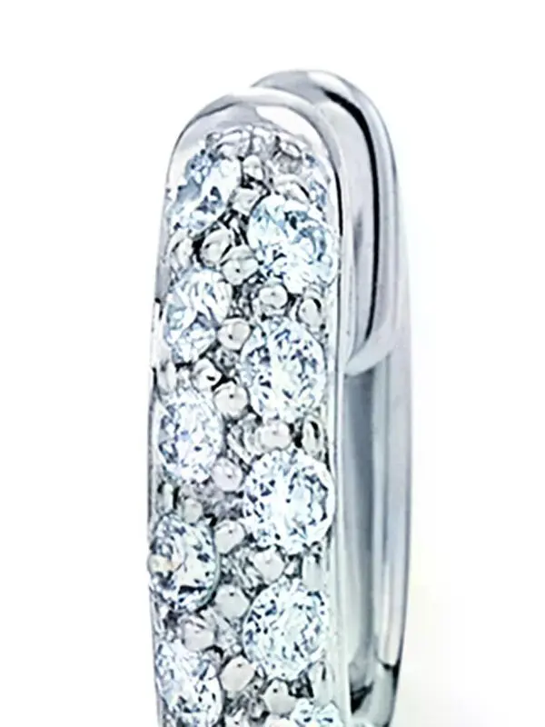 Kwiat 18kt White Gold Petite Moonlight Pavé Diamond Hoop Earrings