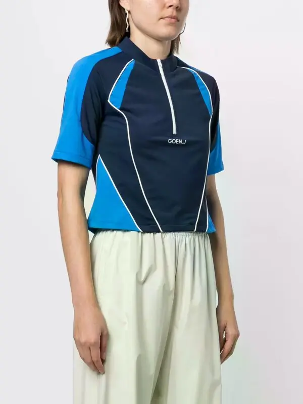 Goen.j Colour-block Zip-up Top